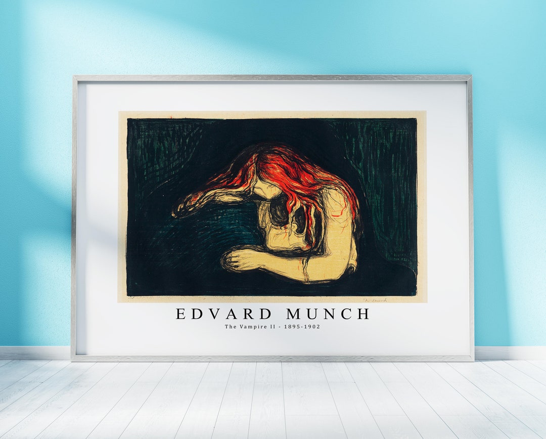 Edvard Munch Print Download Digital File, Edvard Munch - the Vampire II ...