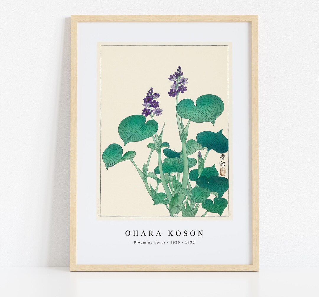 Ohara Koson Print Download Digital File - Blooming Hosta (1920 - 1930 ...