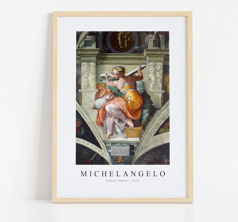 Michelangelo Print Download Digital File, Michelangelo - Libyan Sibyles ...