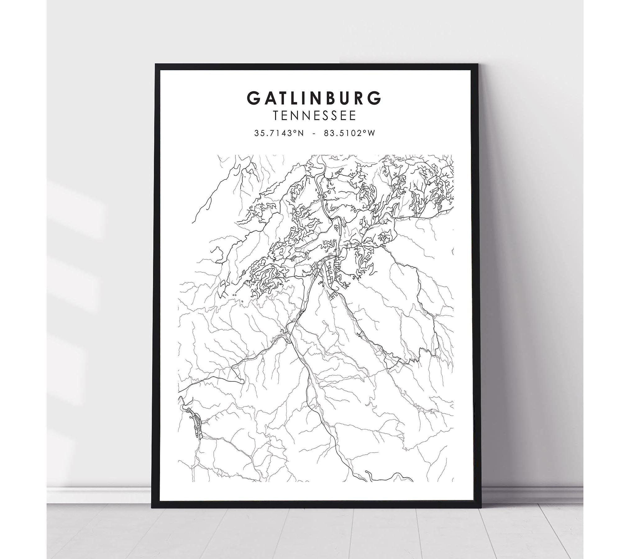 Gatlinburg Town Map