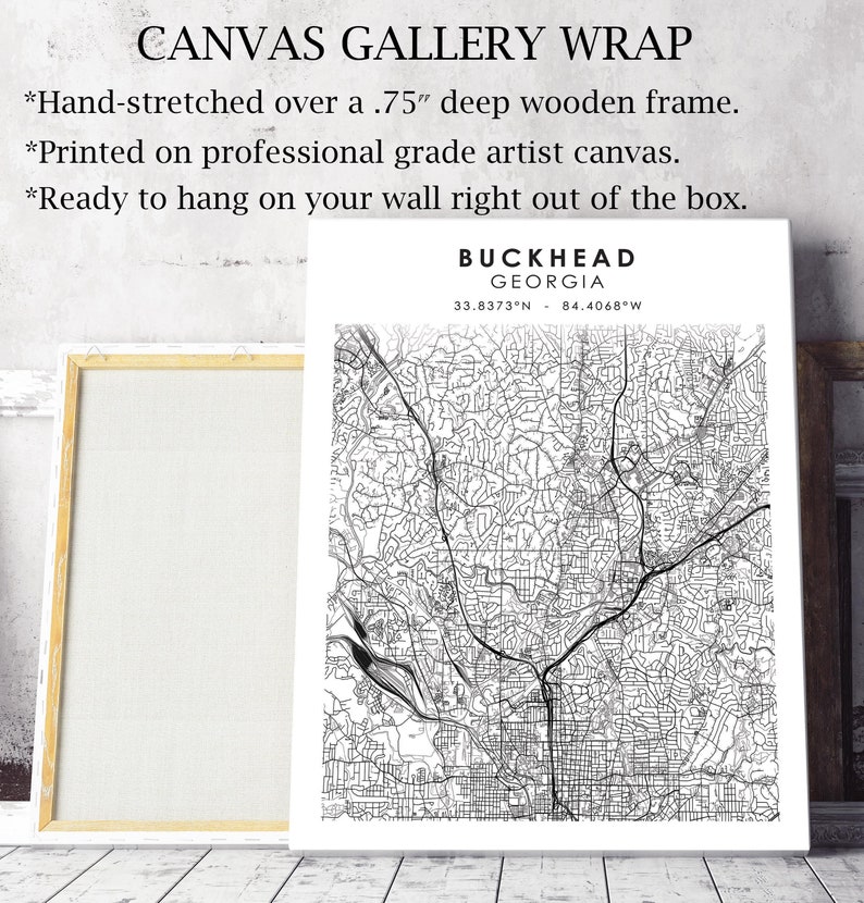 Buckhead Map Print | Buckhead Georgia Map Print | Buckhead Georgia Map ...