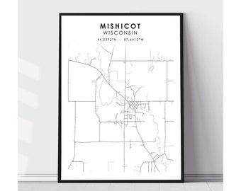 Mishicot Map Print - Etsy