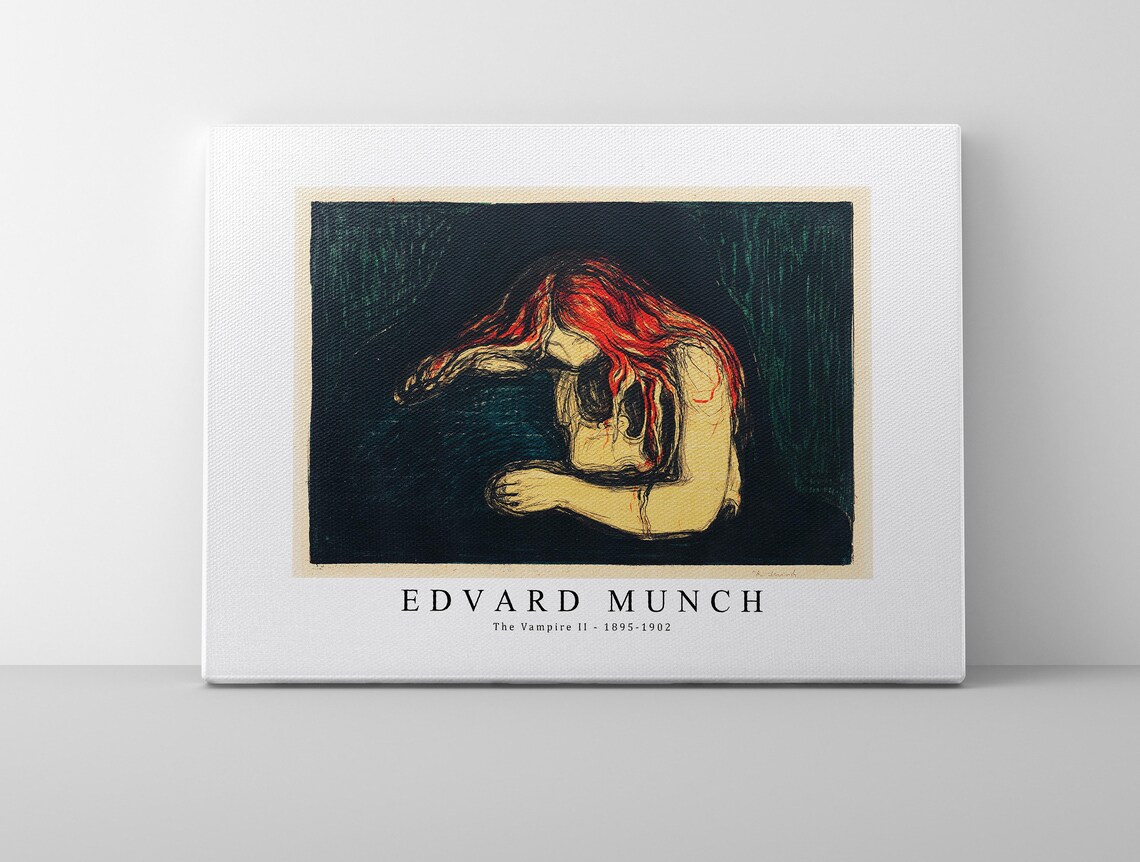 Edvard Munch Print Download Digital File, Edvard Munch - the Vampire II ...