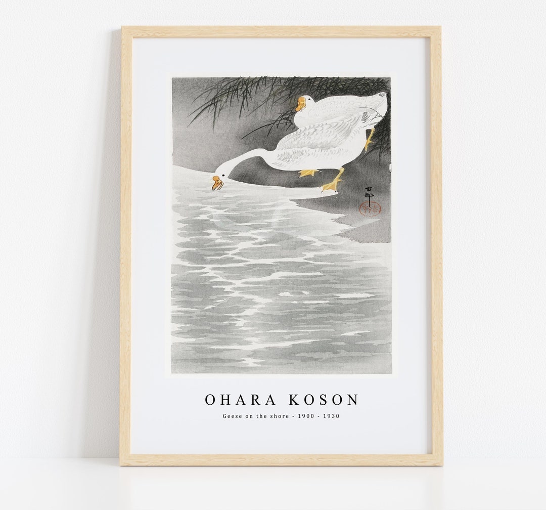 Ohara Koson Print Download Digital File - Geese on the Shore (1900 ...
