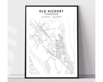 Old Hickory Map - Etsy