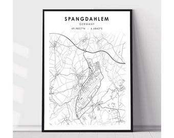 Spangdahlem Map - Etsy