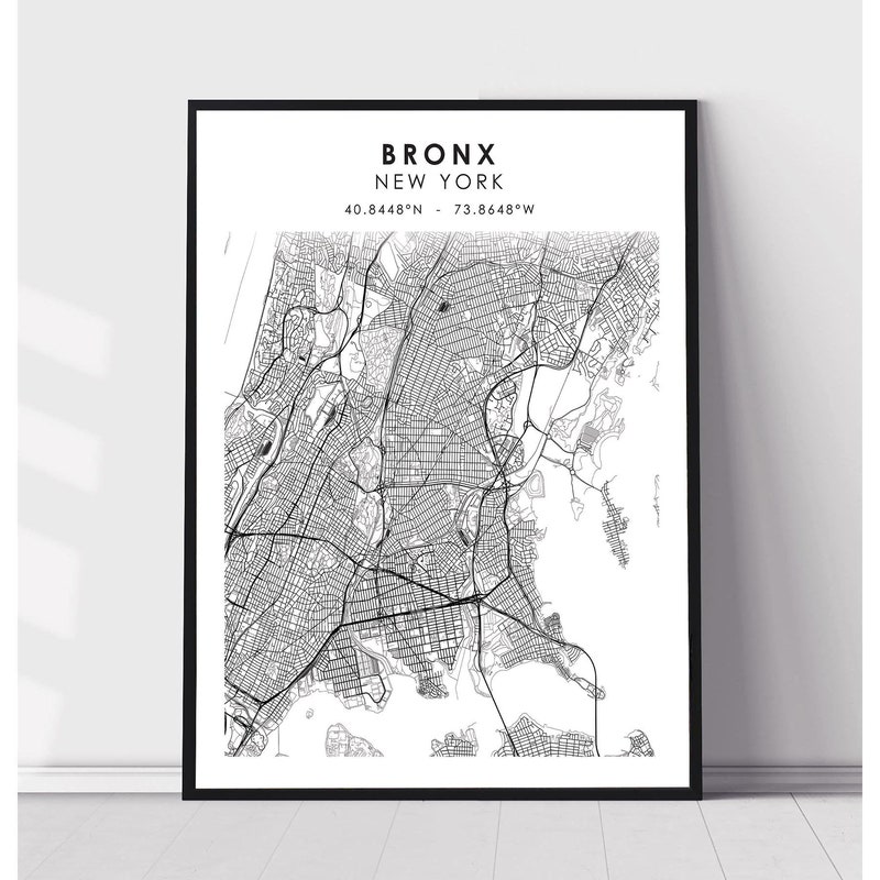 Bronx Map - Etsy