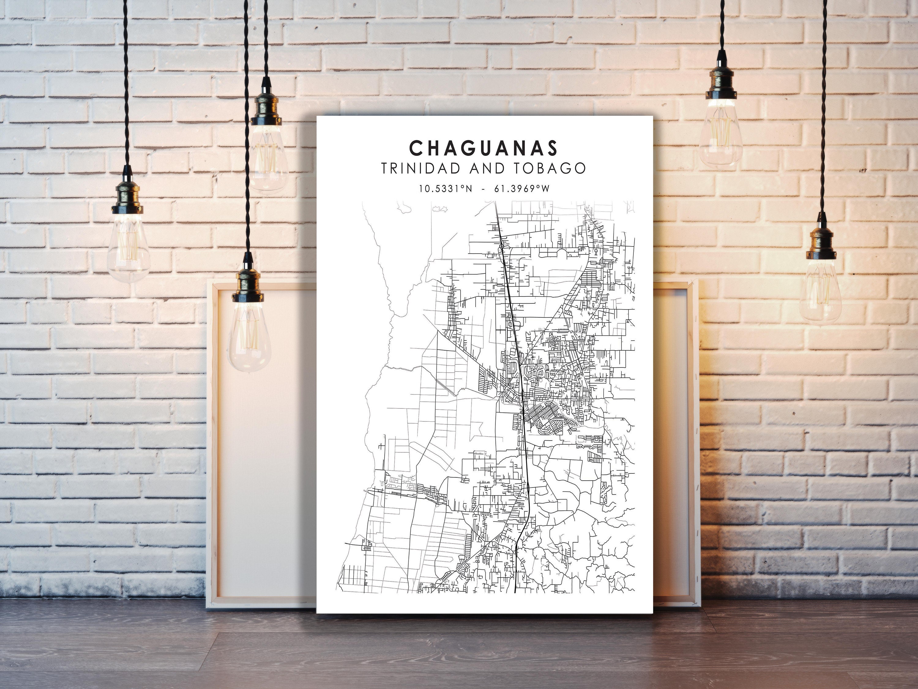 Chaguanas Map Print Chaguanas Trinidad and Tobago Map Print - Etsy