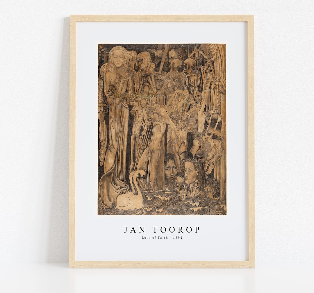 Jan Toorop Print Download Digital File - Loss of Faith (1894) Wall Art ...