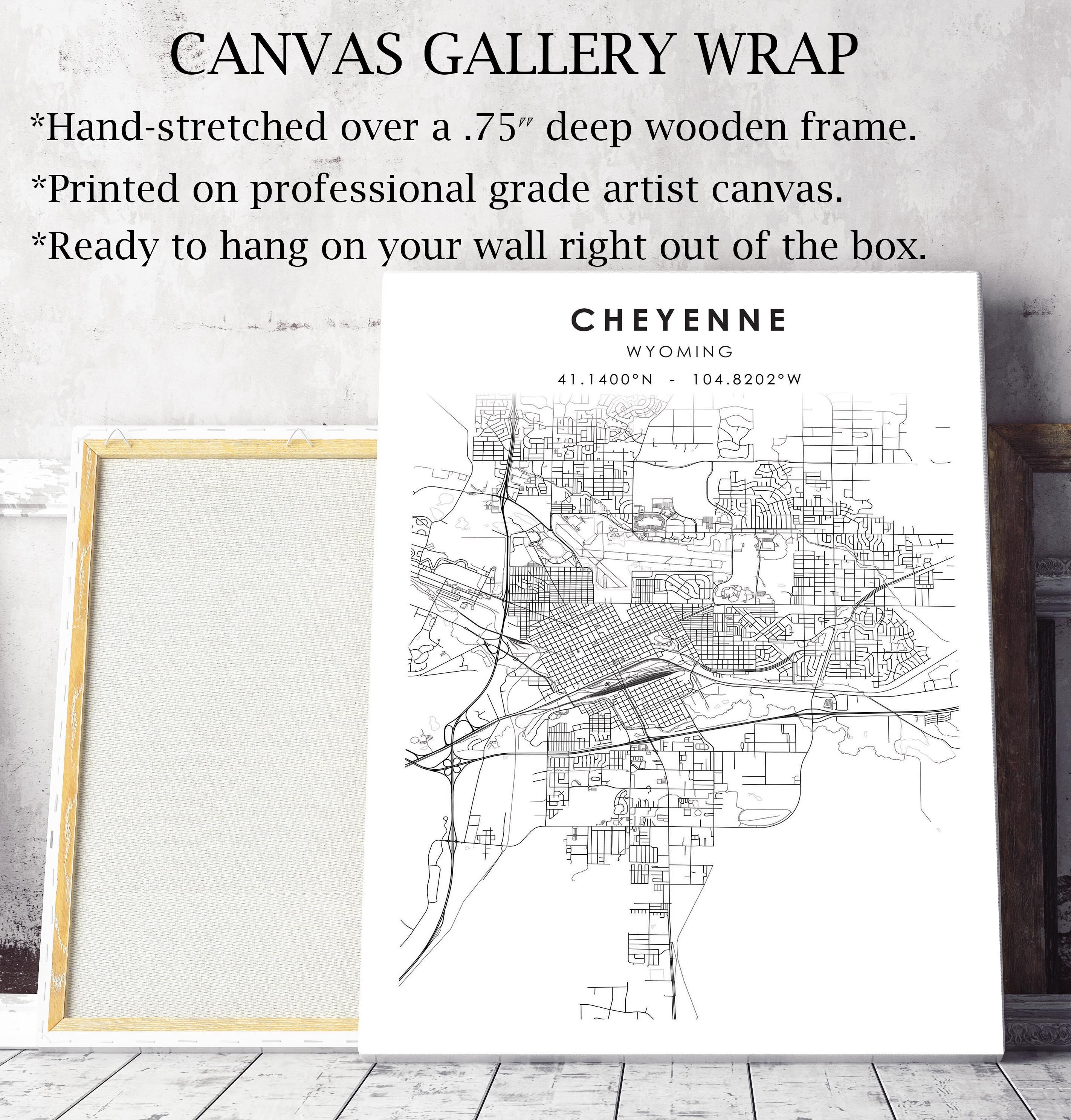 Cheyenne Map Print | Cheyenne Wyoming Map Print | Cheyenne Wyoming Map ...