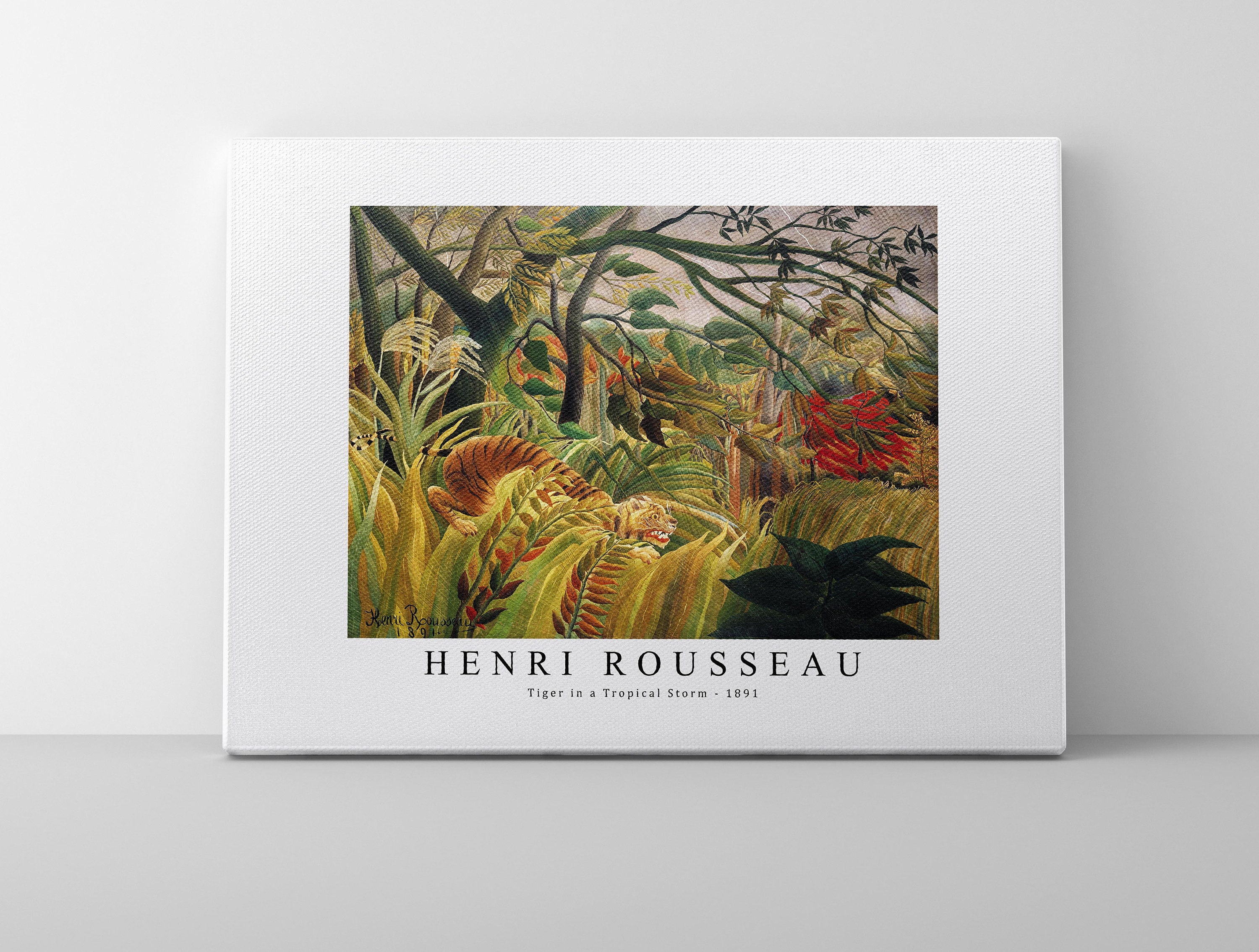 Henri Rousseau Art Print Henri Rousseau-tiger in a Tropical - Etsy