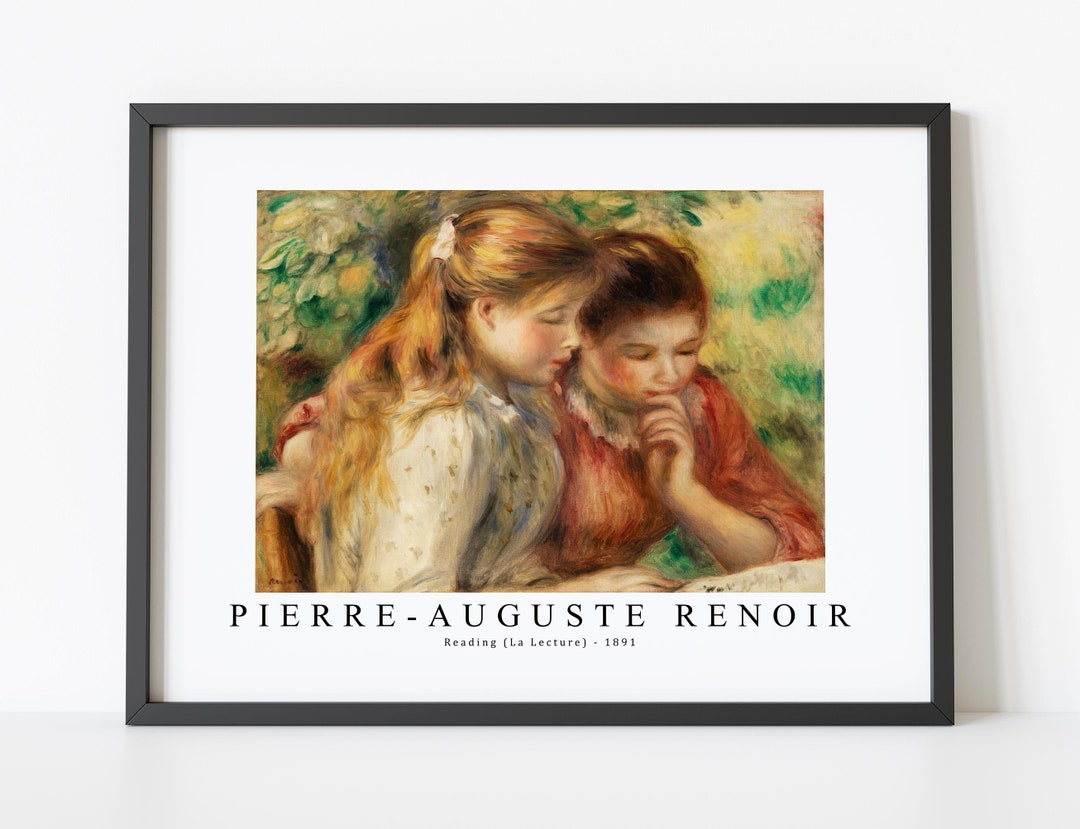 Pierre Auguste Renoir Art Print | Reading (la Lecture) 1891 | Pierre ...
