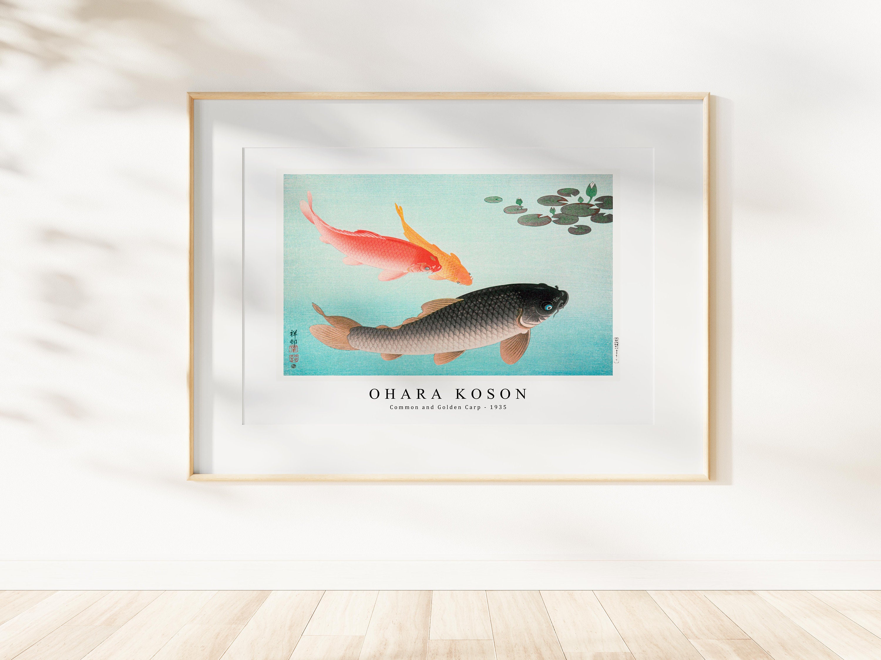 Ohara Koson Print Download Digital File Common and Golden - Etsy