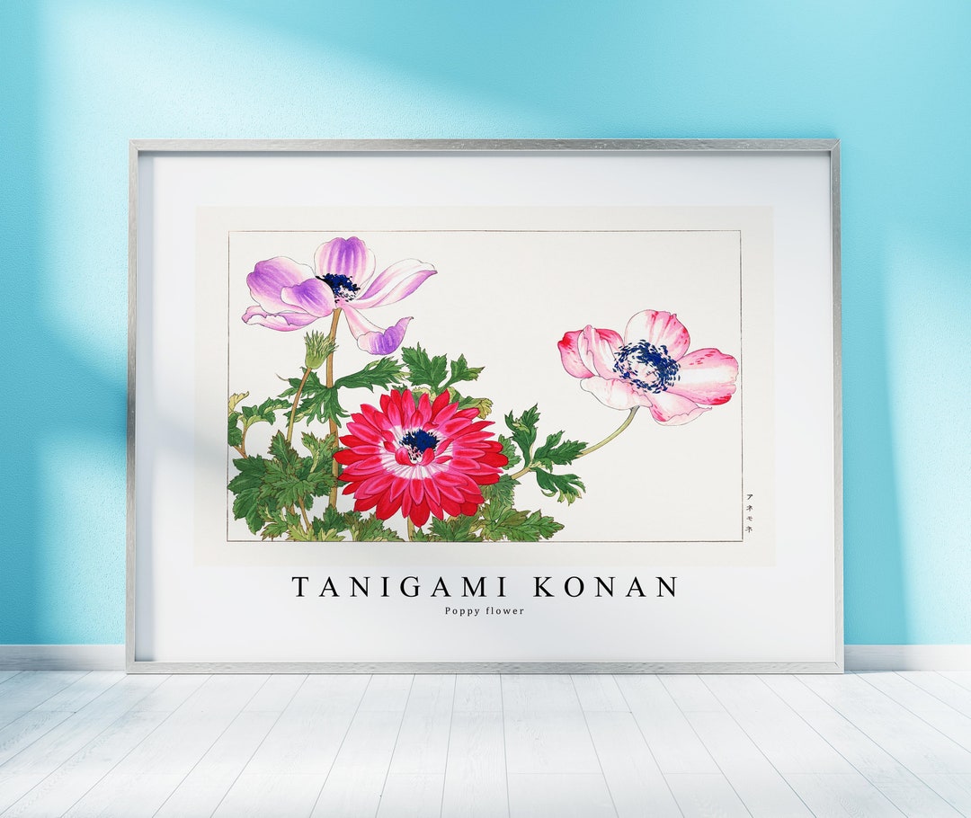 Tanigami Konan Print Download Digital File - Poppy Flower Wall Art ...