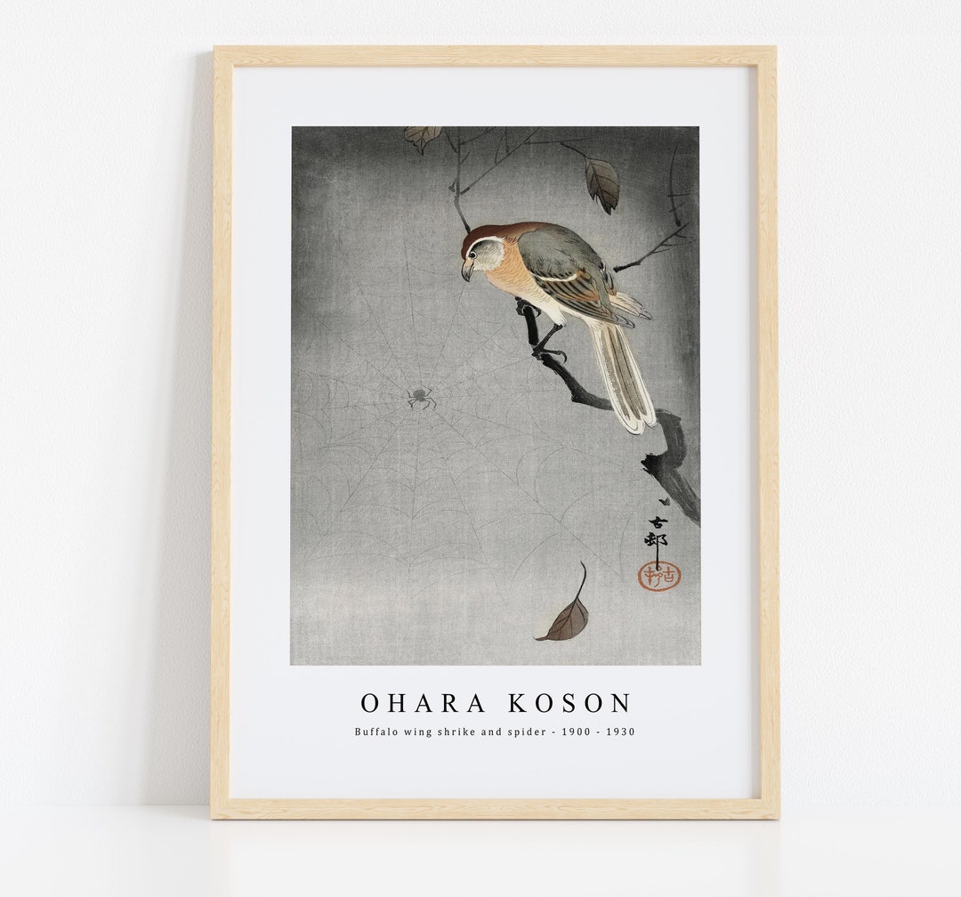 Ohara Koson Print Download Digital File - Buffalo Wing Shrike and ...