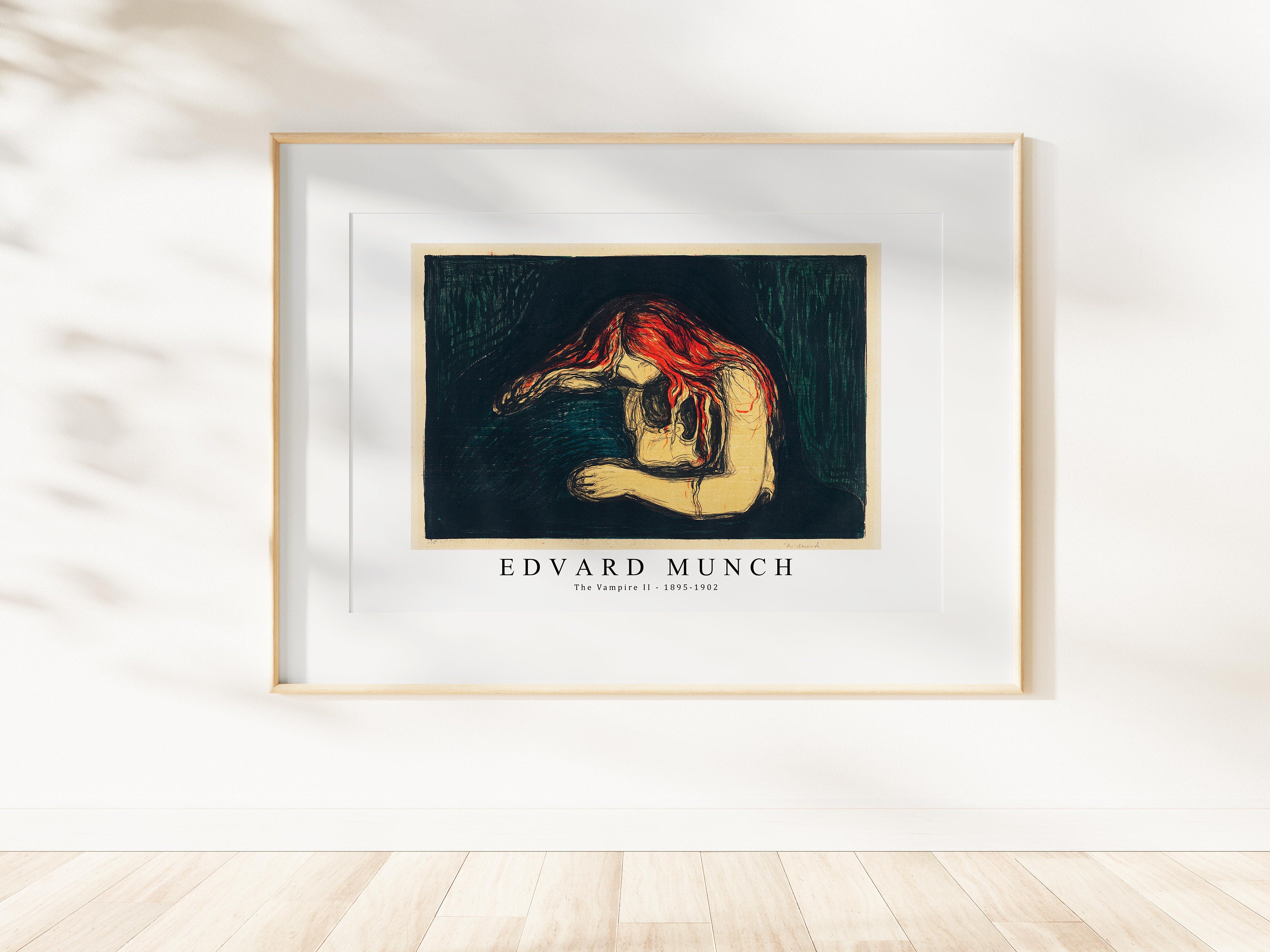 Edvard Munch Print Download Digital File, Edvard Munch - the Vampire II ...