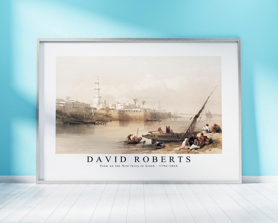 David Roberts Print Download Digital File - View on the Nile Ferry to ...