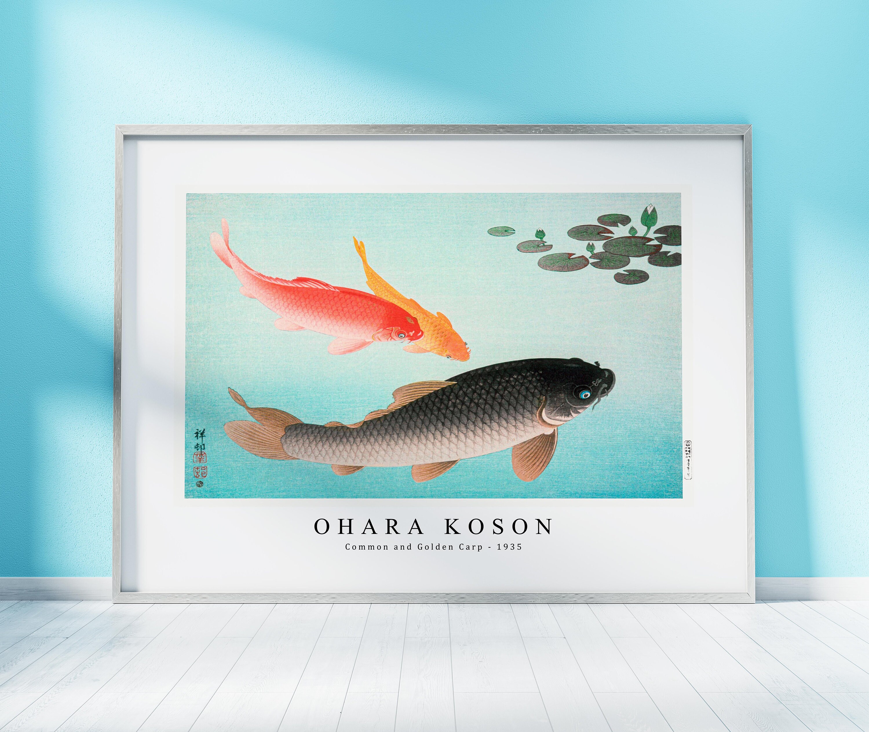 Ohara Koson Print Download Digital File Common and Golden - Etsy