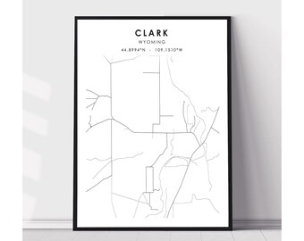 Clark Map Canvas - Etsy