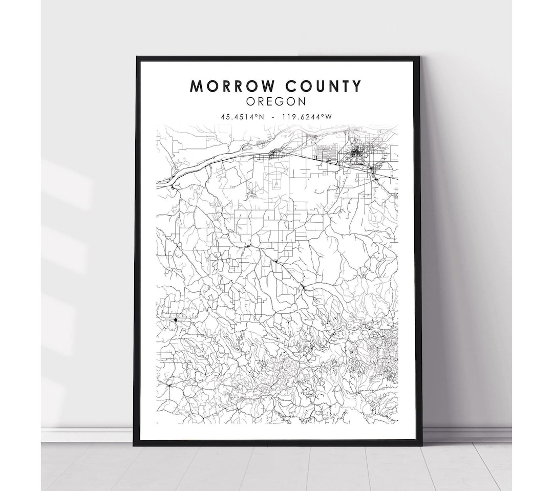 Morrow County Map Print | Morrow County Oregon Map Print | Morrow ...