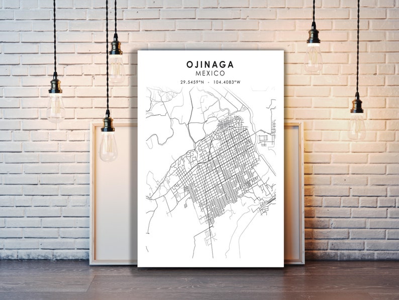 Ojinaga Map Print Ojinaga Mexico Map Print Ojinaga Mexico - Etsy
