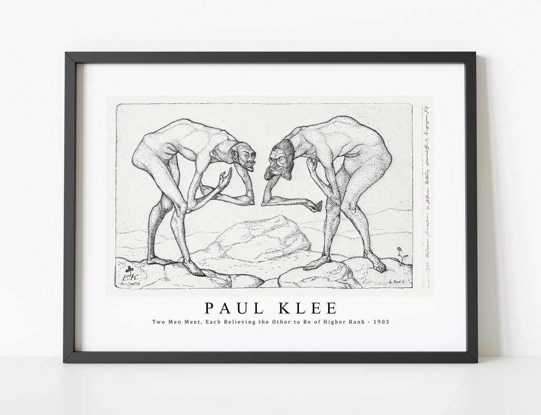 Paul Klee Art Print Paul Klee-two Men Meet Each Believing - Etsy UK