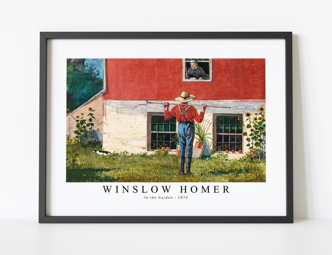 Winslow Homer Art Print | in the Garden-1874 | Winslow Homer Wall Art ...