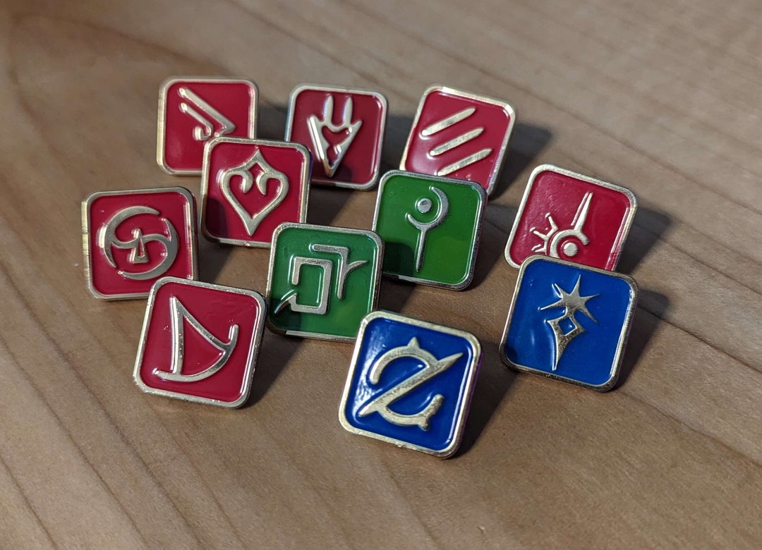 B-C Grade FFXIV Flat Color Pins - Etsy