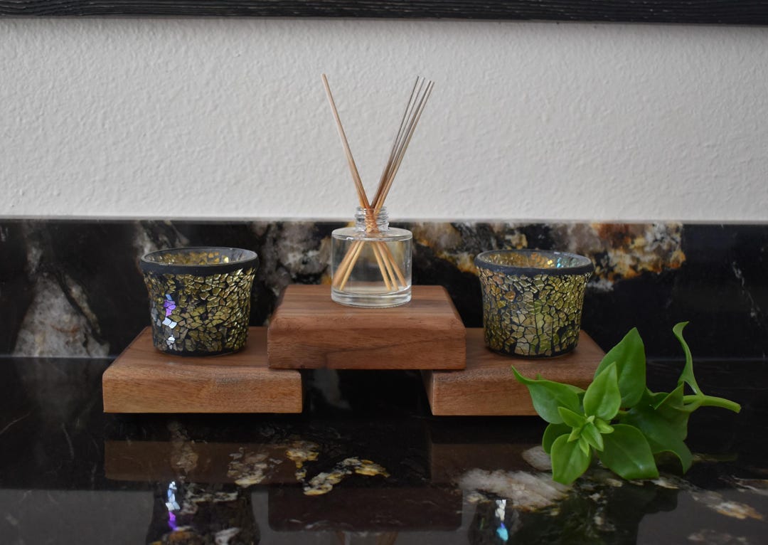 Black Walnut Wood Decorative Riser Tray - 2 Styles With FREE SHIPPING ...