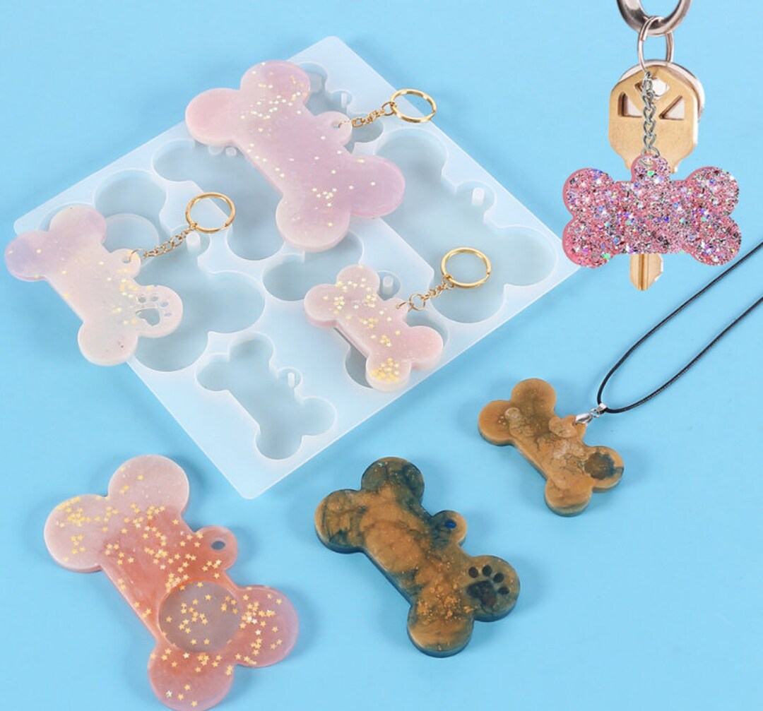 Cat Dog Neck Pendant Bone Silicone Mold Resin Craft Resin Molding ...