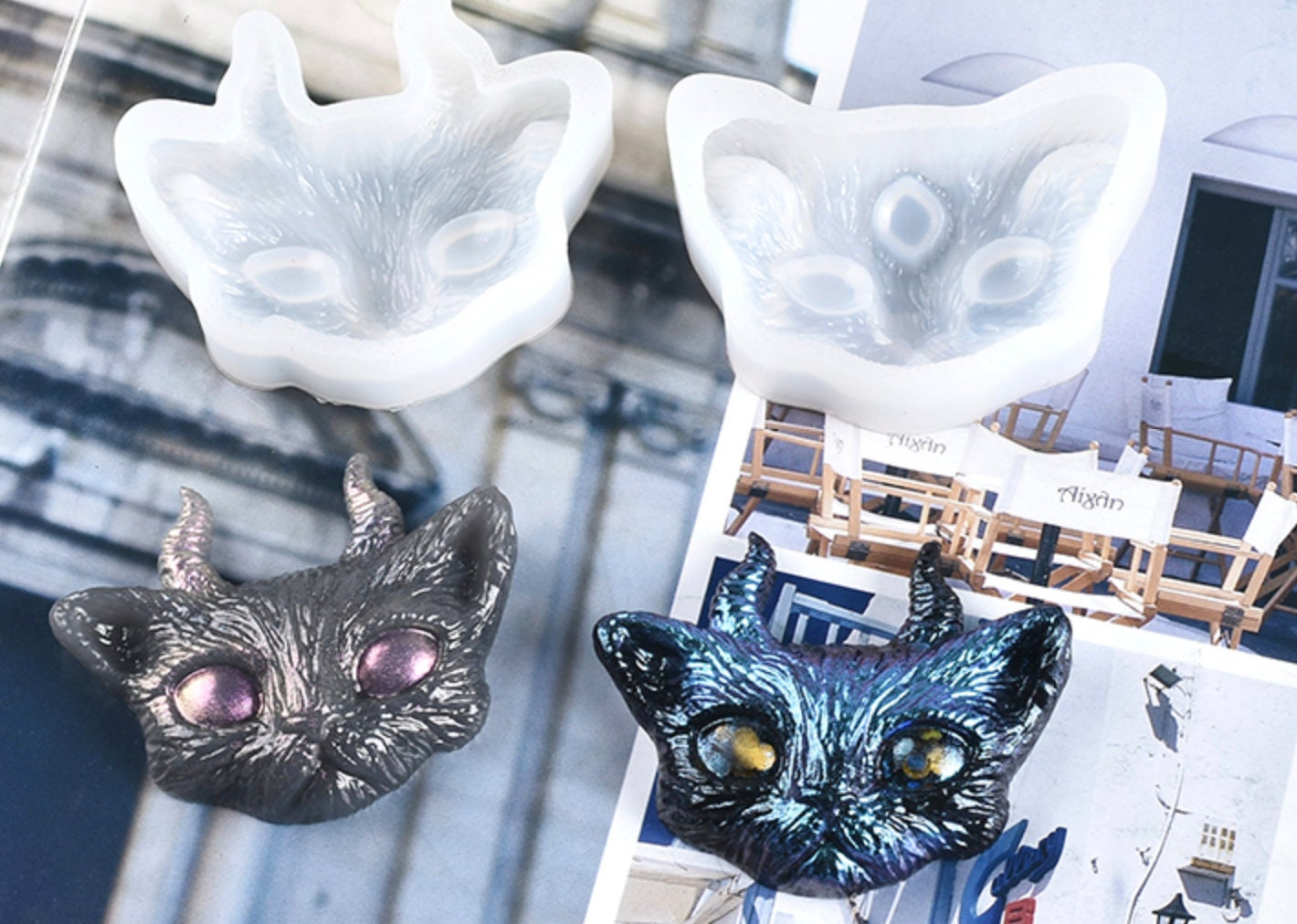 Cat Pendant Silicone Mold Resin Craft Resin Molding | Etsy