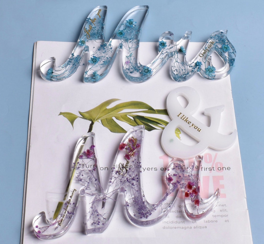 MR & MRS Silicone Moule Moule Moule Résine Résine Moule Époxyde Moule ...