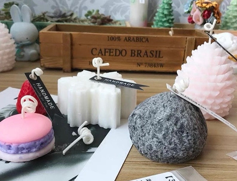 Thick Candle Wax Wicks Thick Candle Wick, Waxed Wick With Base. Design ...