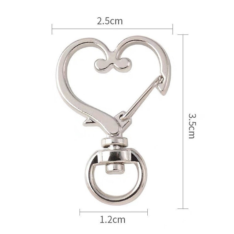 1pcs Heart Round Carabiner Carabiner Hook Round Snap Spring - Etsy UK
