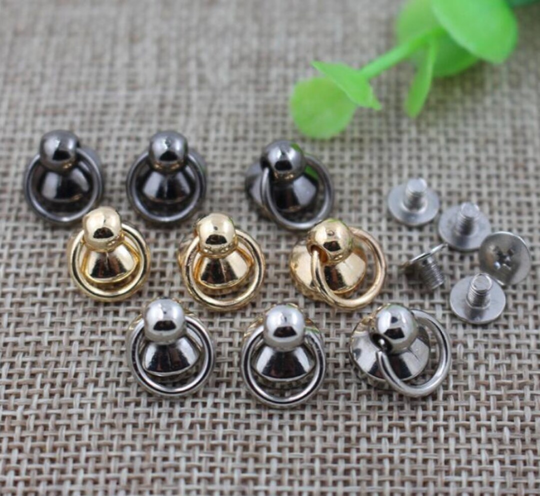4pcs Screw Rivets Ring Rivets Round Head Rivets O Ring Screw Ring Rivet ...