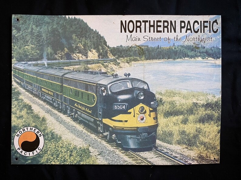 1993 Northern Pacific Repo Railroad Tin Sign - Etsy