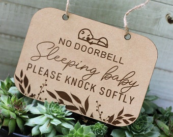 Knock Softly Sign | Etsy
