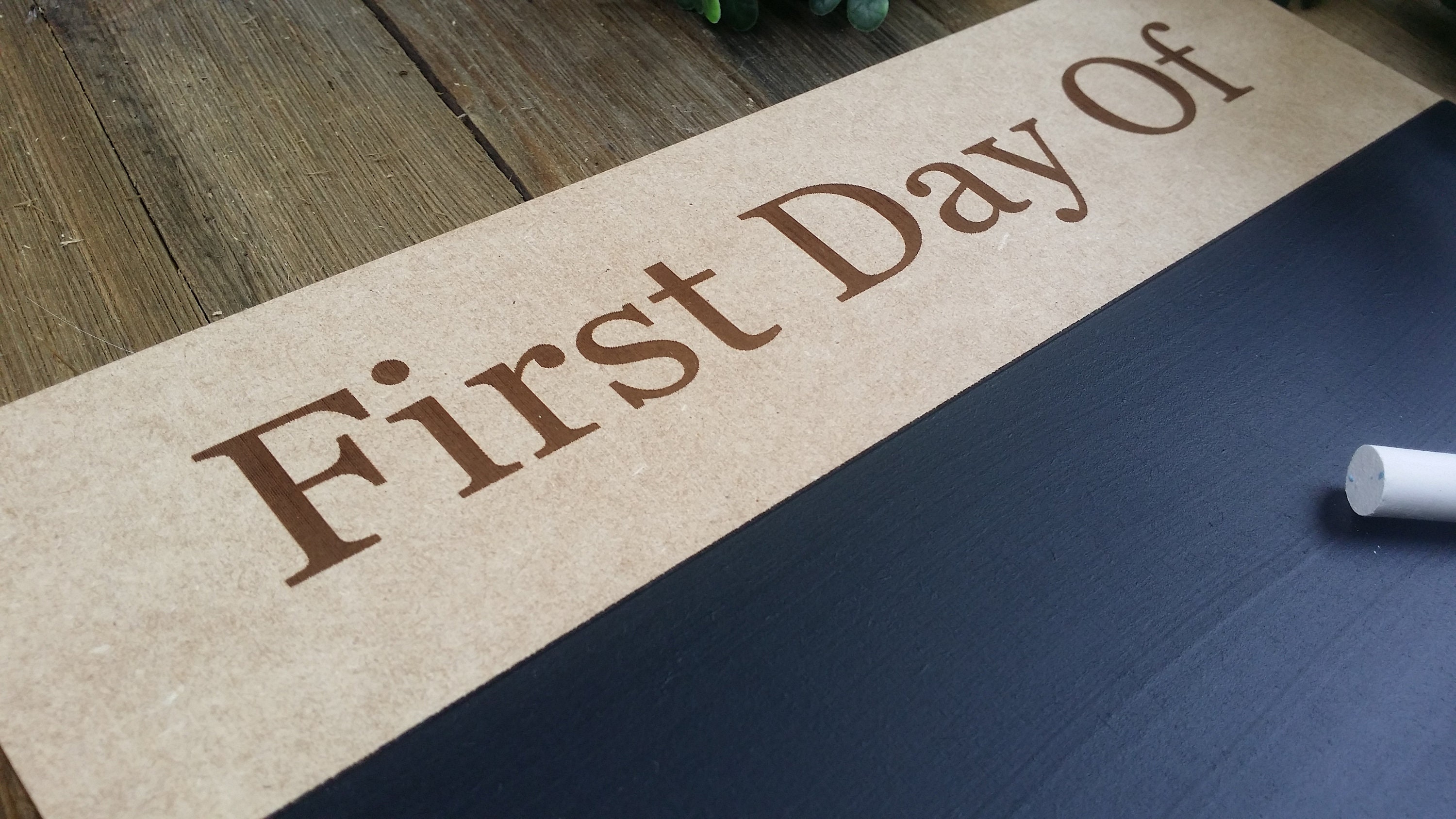 Two Sided First and Last Day of School Wood Engraved Painted - Etsy