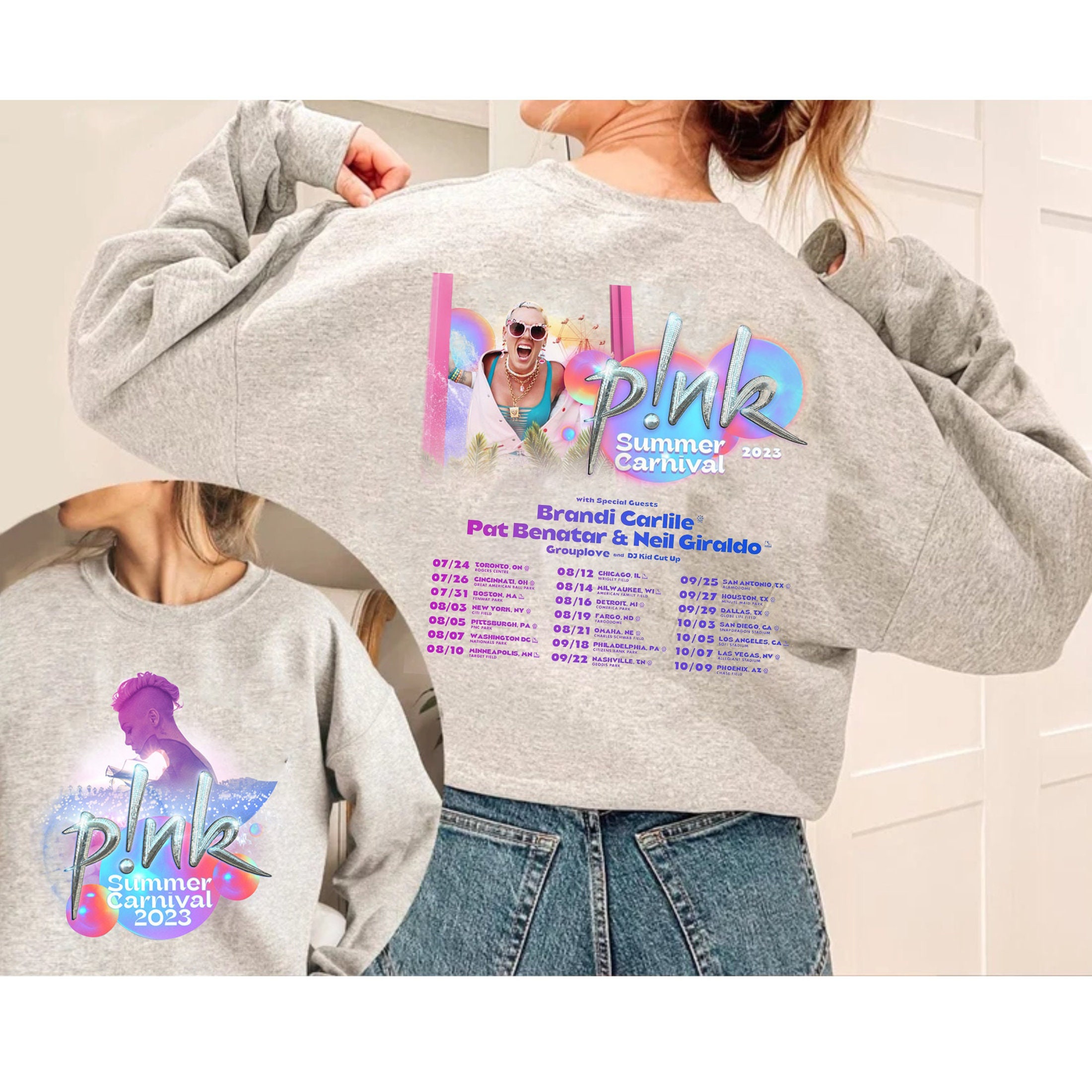 P!nk Summer Carnival Tour 2023 2 Sides Merch, Summer Carnival Tour ...