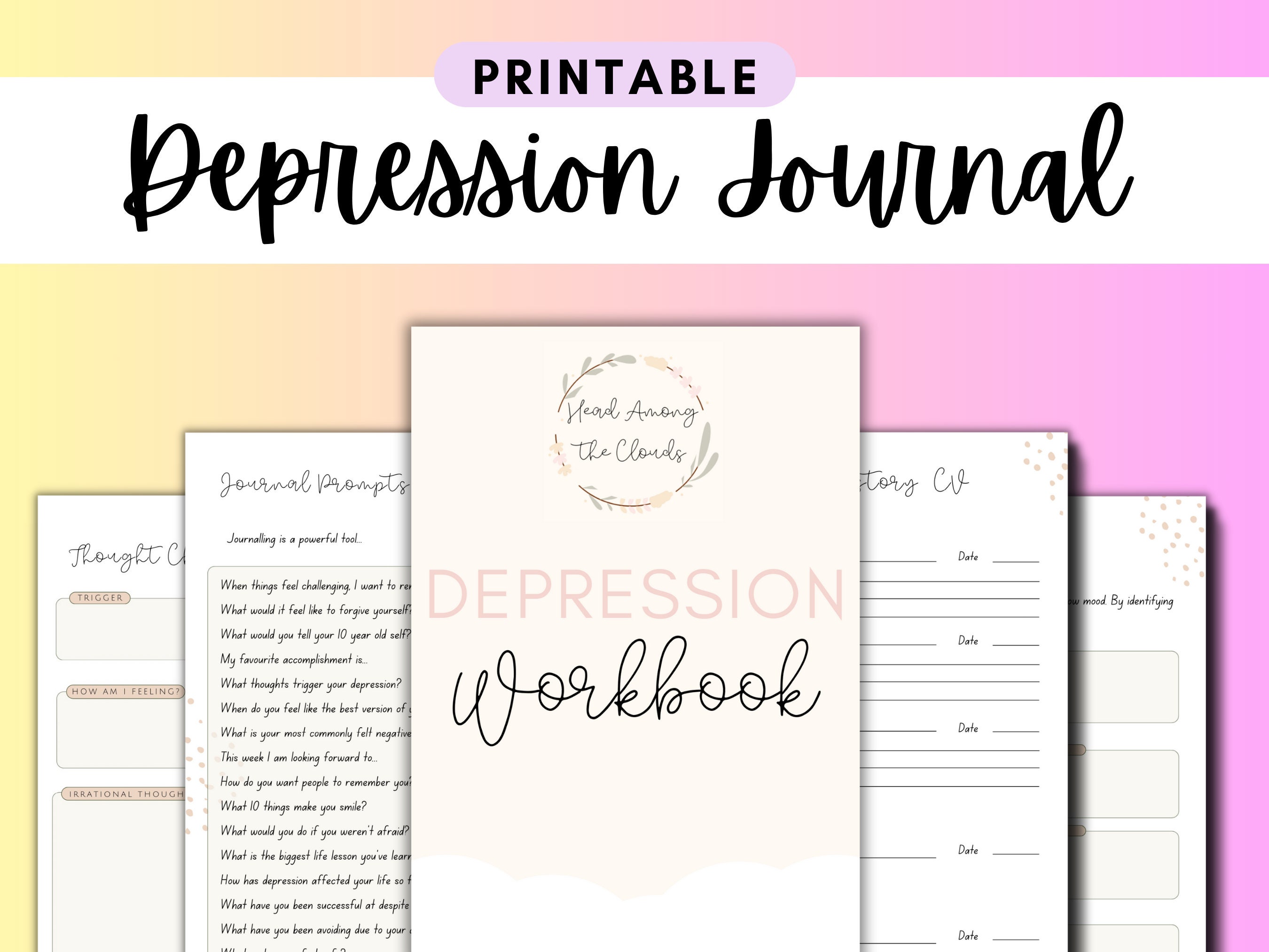 Mental Health Journal Printable, Therapist, Mental Health Planner ...