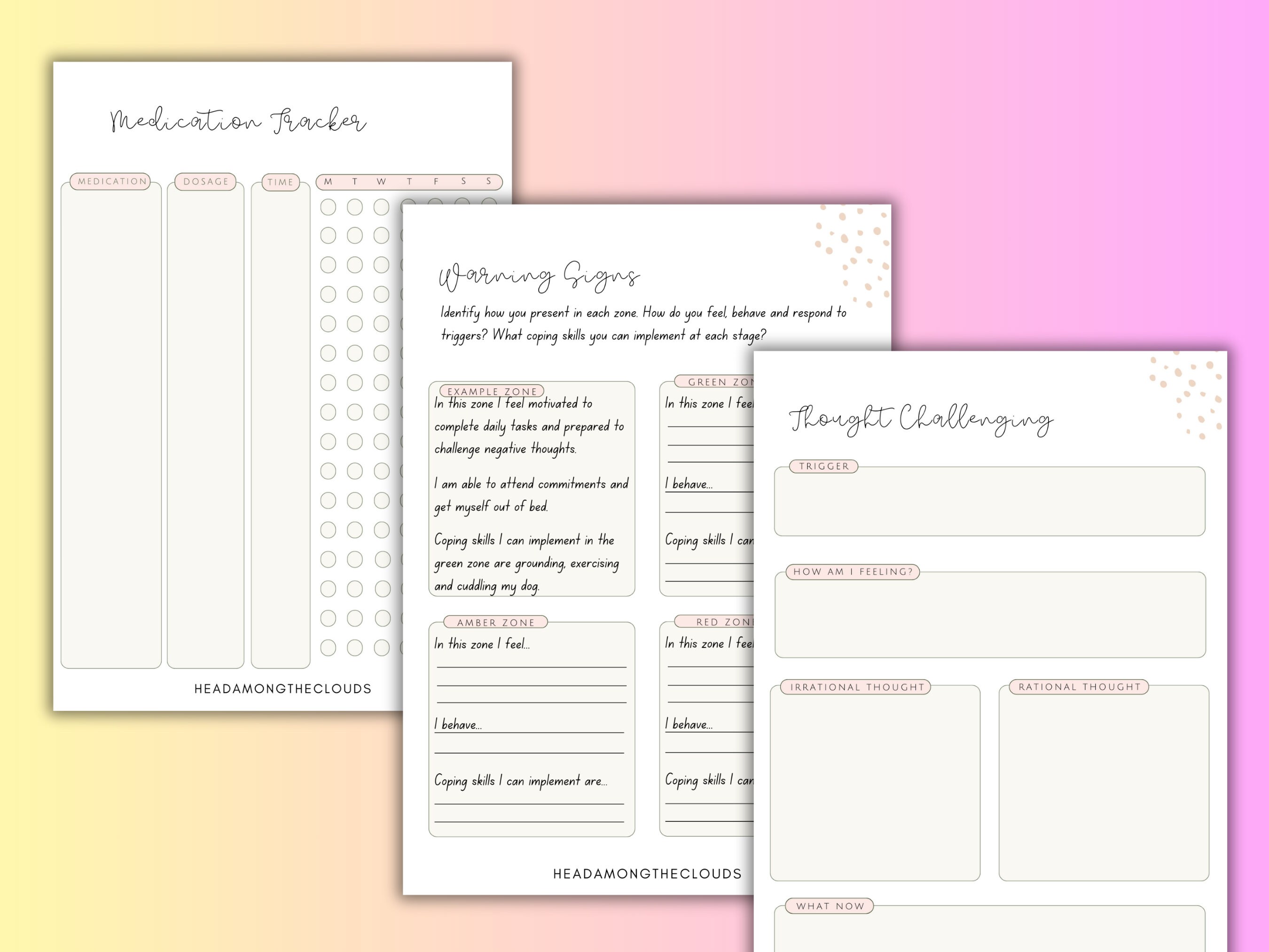Mental Health Journal Printable, Therapist, Mental Health Planner ...