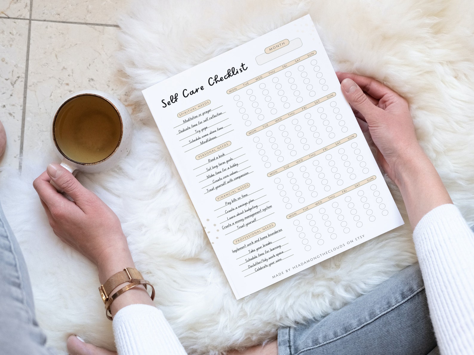 Self Care Journal Printable Daily Routine Planner Self - Etsy UK