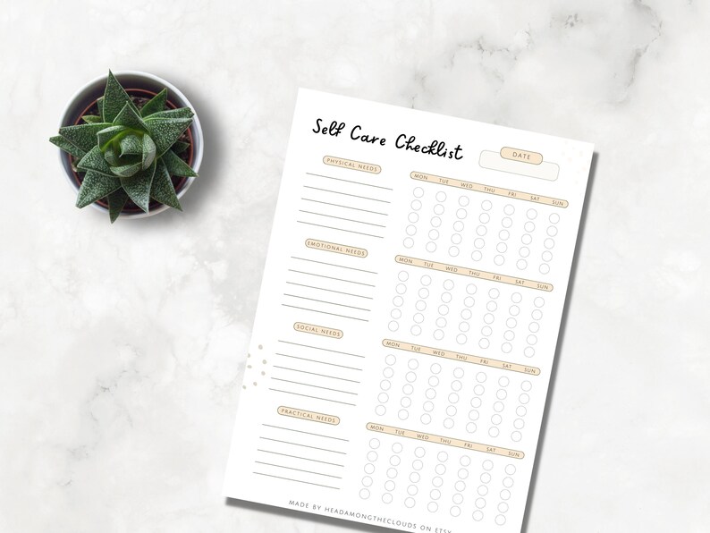 Self Care Journal Printable Daily Routine Planner Self Care - Etsy UK