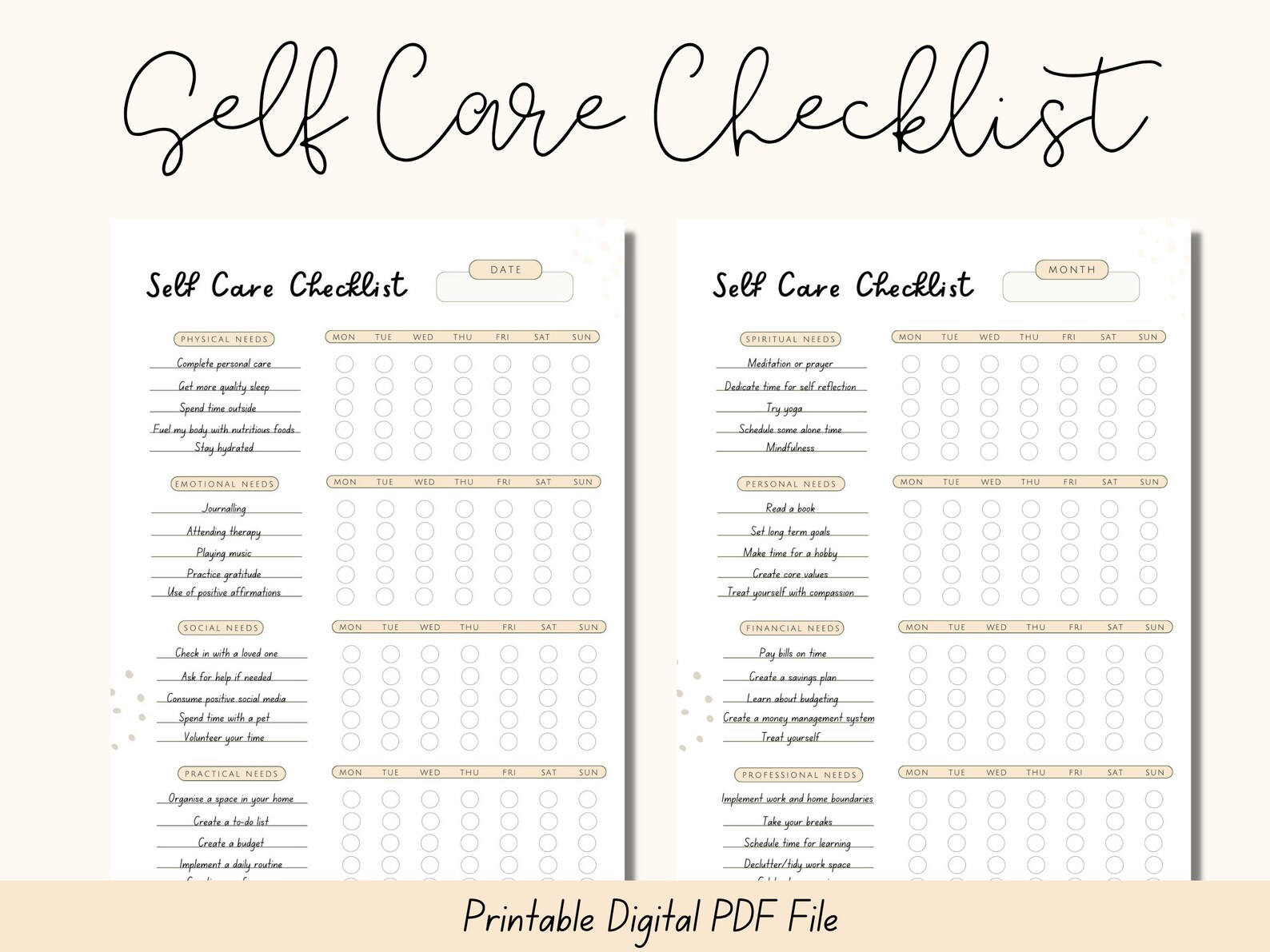 Self Care Journal Printable Daily Routine Planner Self Care - Etsy UK
