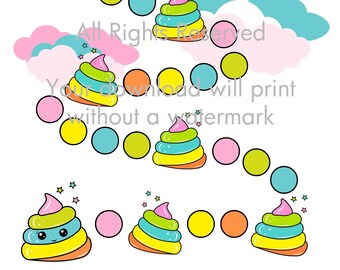 Printable Poop Emoji Reward Chart, Poopie Sticker Chart, Instant ...