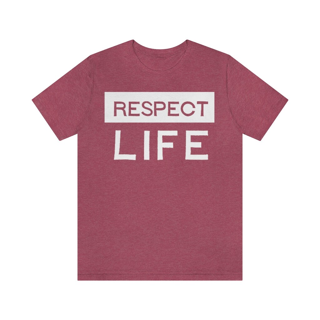 Respect Life Pro-life Tee Simple Design Prolife Shirt - Etsy