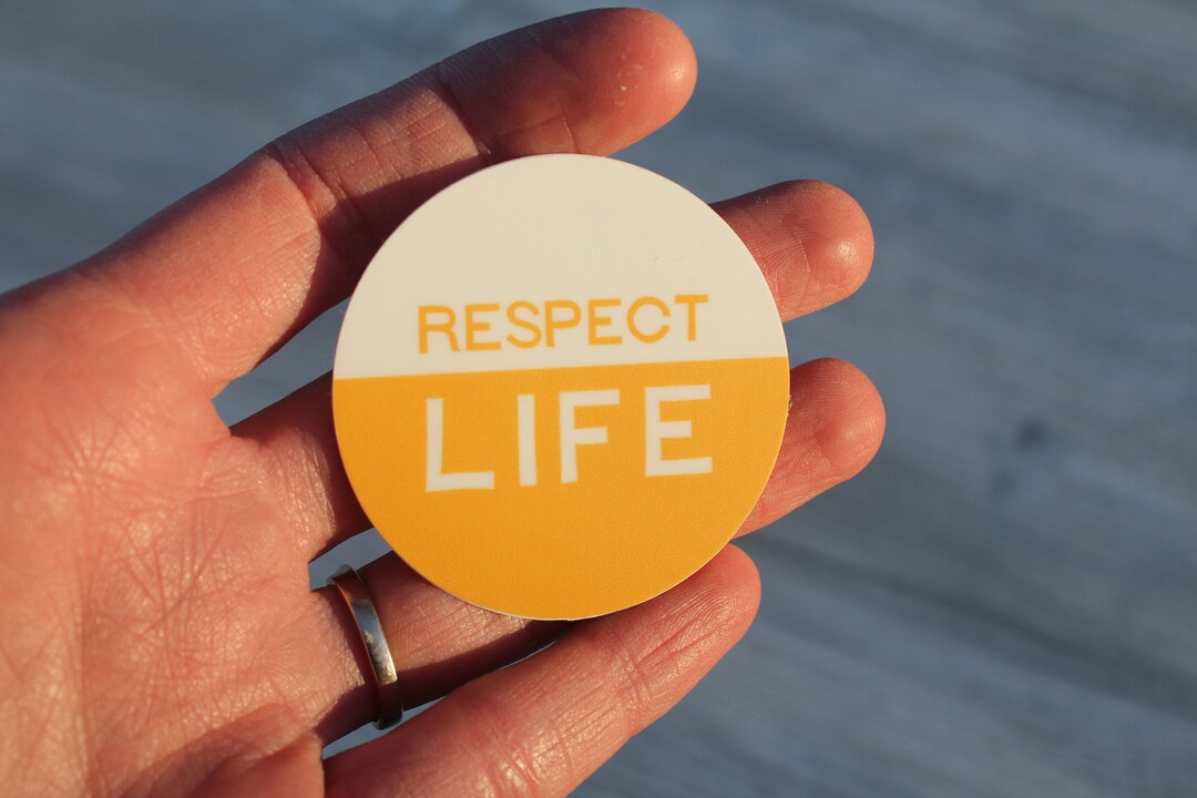 Respect Life Sticker, Vinyl Pro-life Decal, for Laptops, for ...