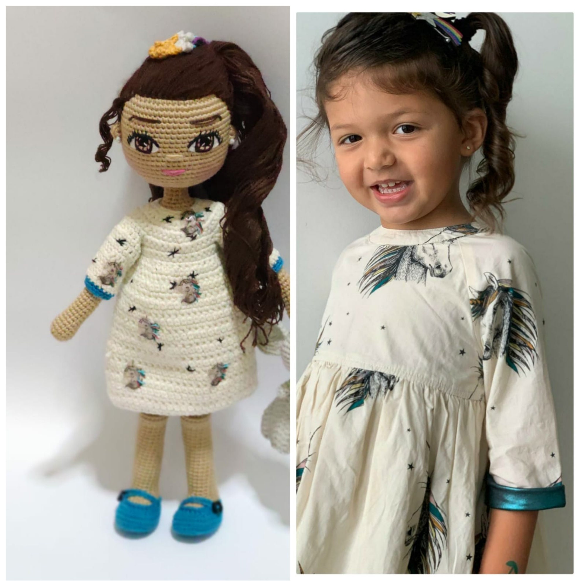 Look Alike Doll Amigurumi Mini Me Portrait Doll Cotton Yarn - Etsy