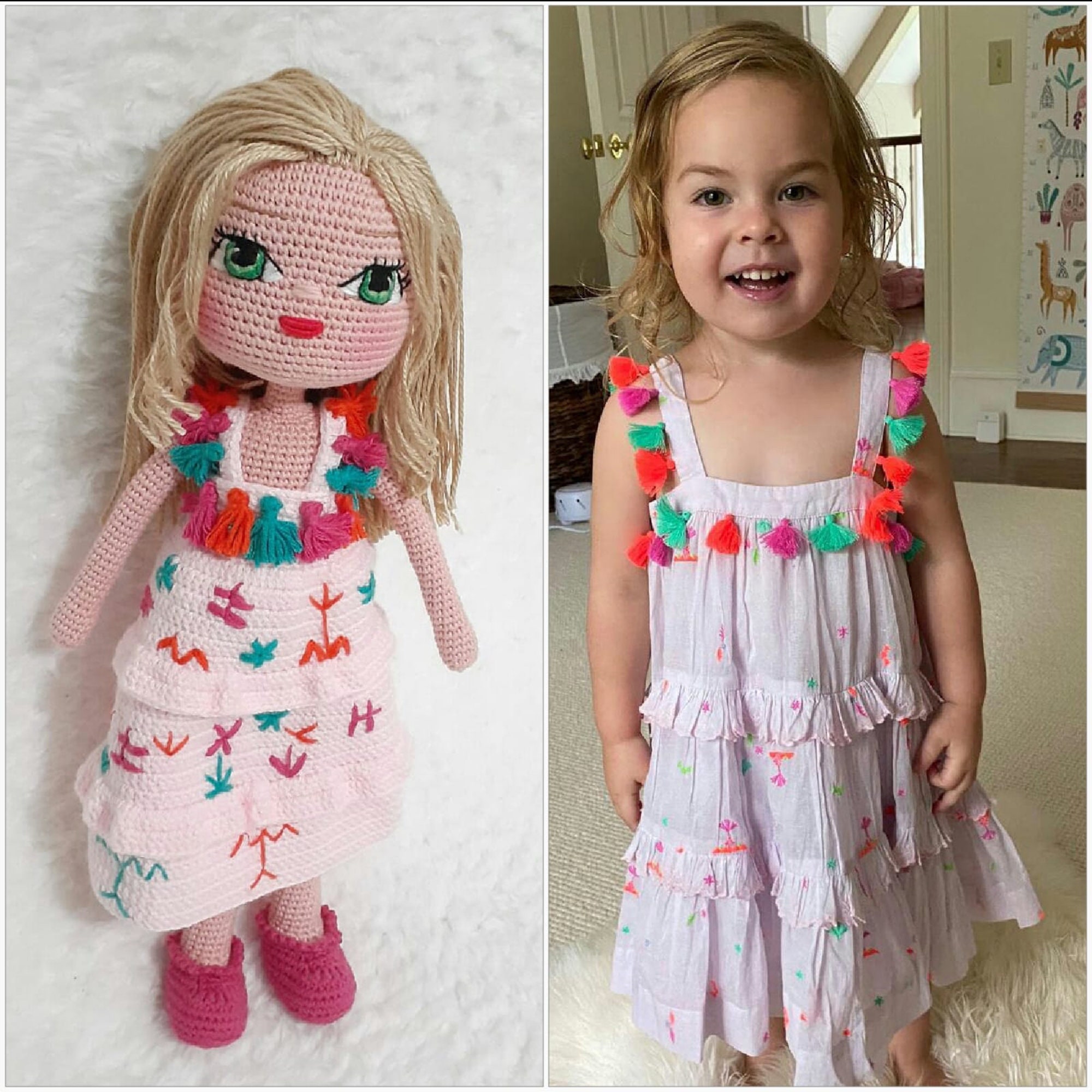 Look Alike Doll Amigurumi Mini Me Portrait Doll Cotton Yarn - Etsy