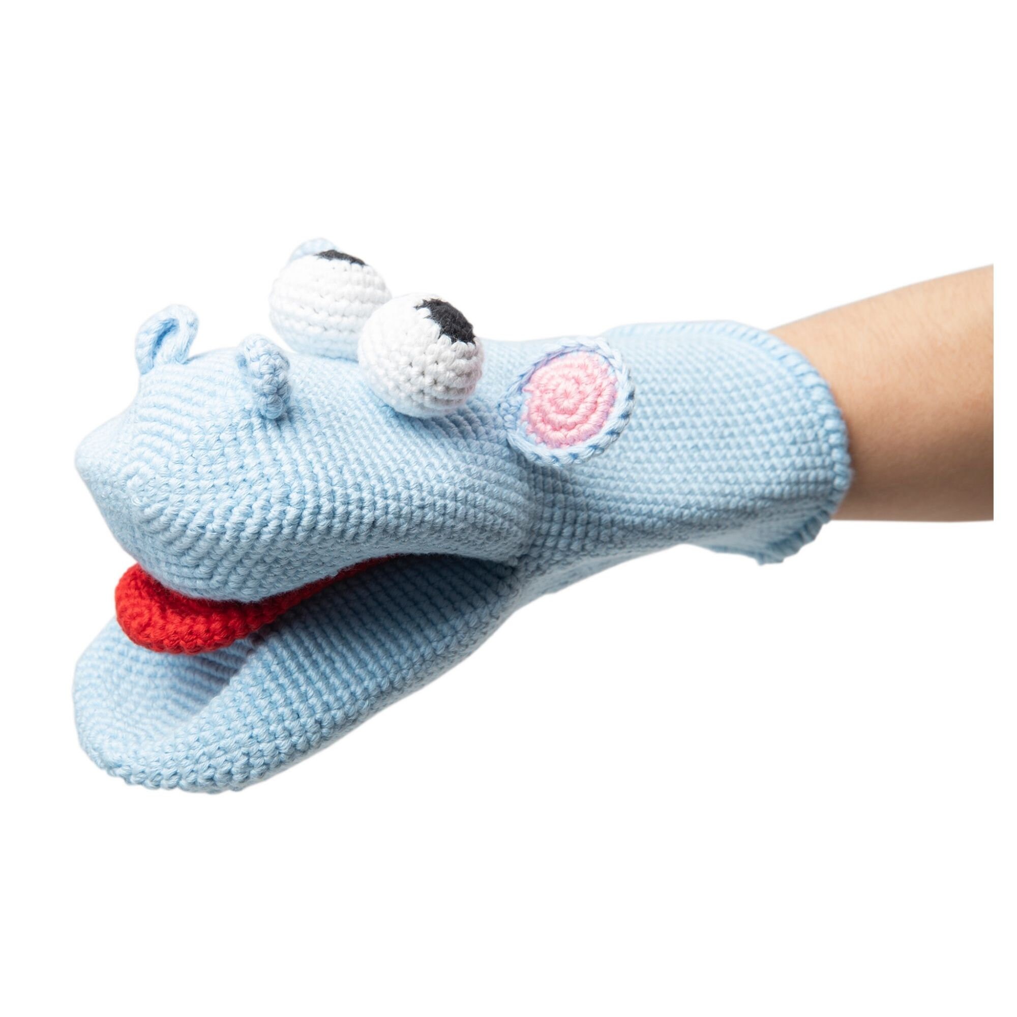 Hand Knitted Hippo Puppet in Organic Cotton Puppets for Kids - Etsy